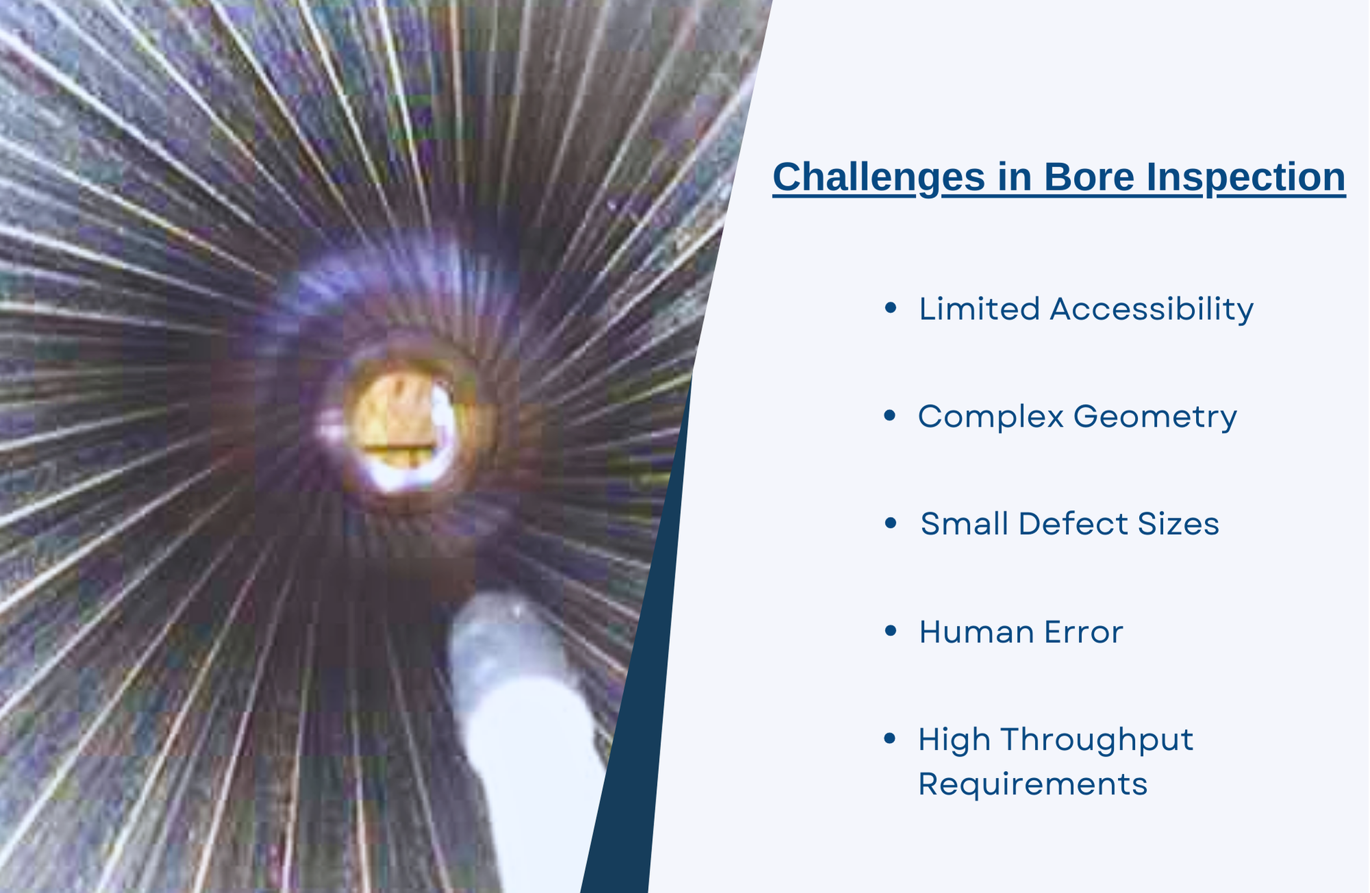 Bore Inspection automation Using Machine Vision AI and Borescope Cameras