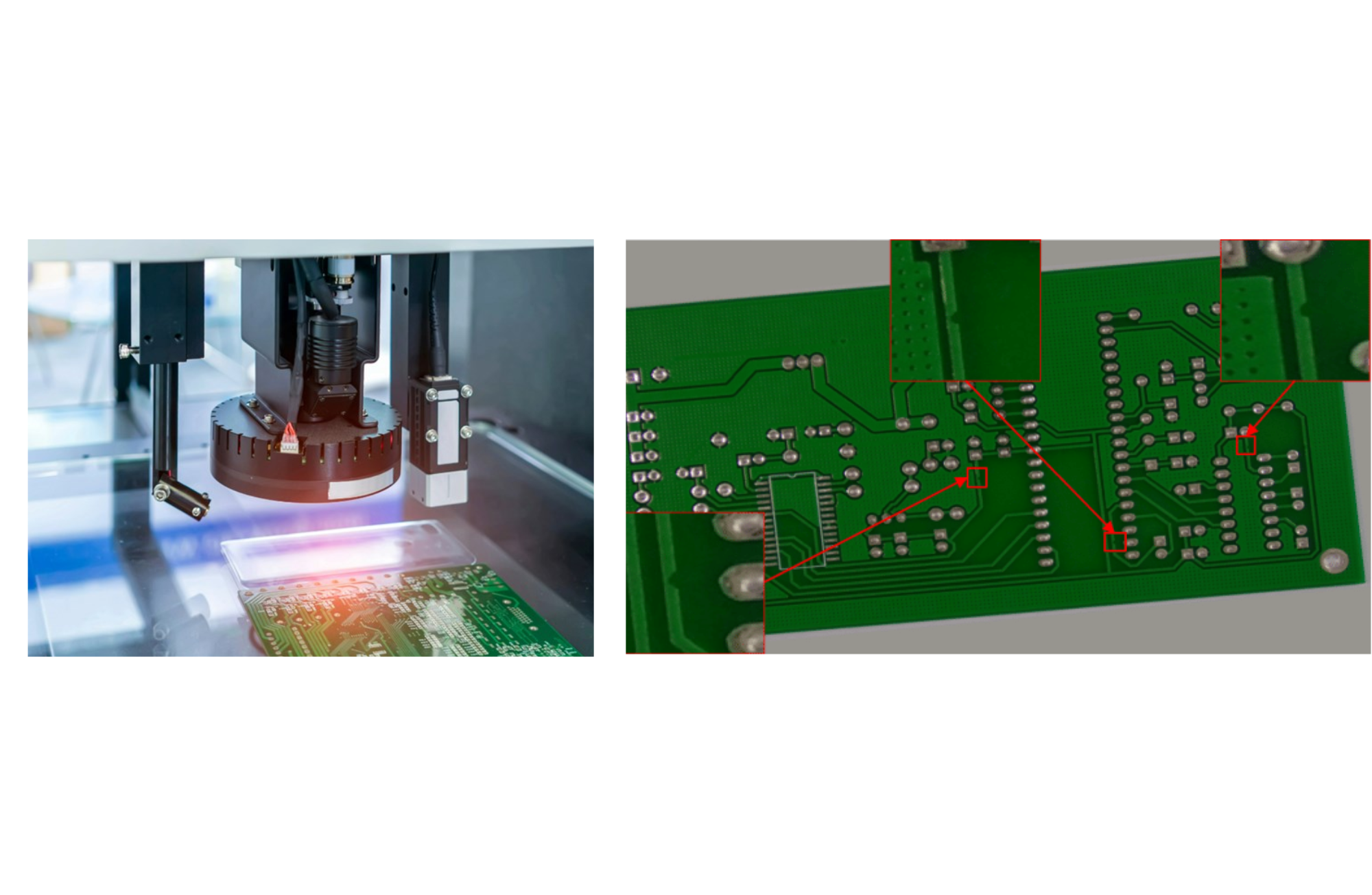 Micron-Level Surface Defect Detection in PCBs Using Machine Vision AOI