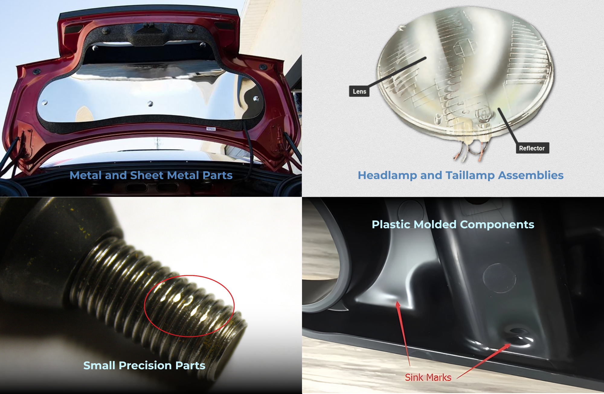 Robotic Inspection System for Complex Automotive Parts Inspection
